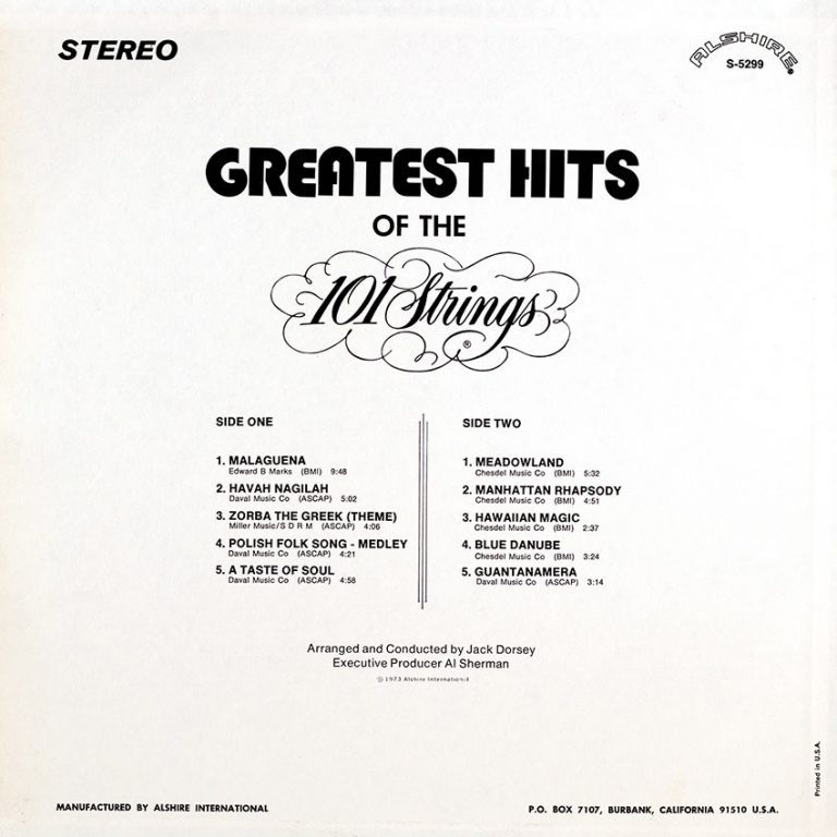 101 Strings - Greatest Hits - Cover Heaven