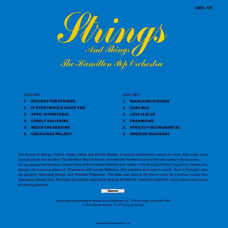 The Hamilton Pop Orchestra - Strings and Things - Cover Heaven